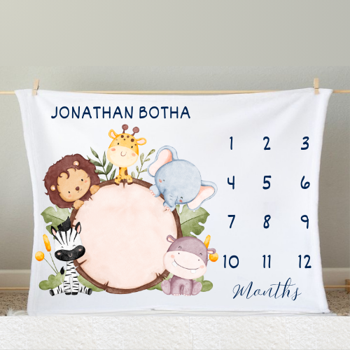 Custom Milestone Blanket - Pink Poetry